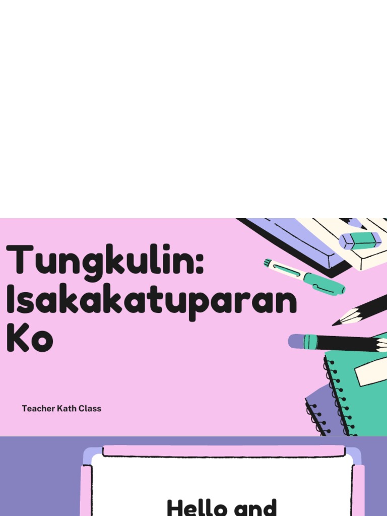 ESP 7 Q1 Aralin 4 TUNGKULIN | PDF