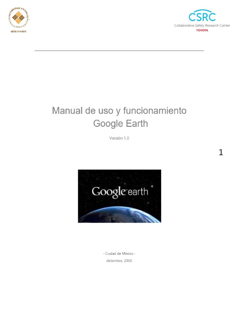 Manual de Uso y Funcionamiento Google Earth - PDF Descargar Libre | PDF