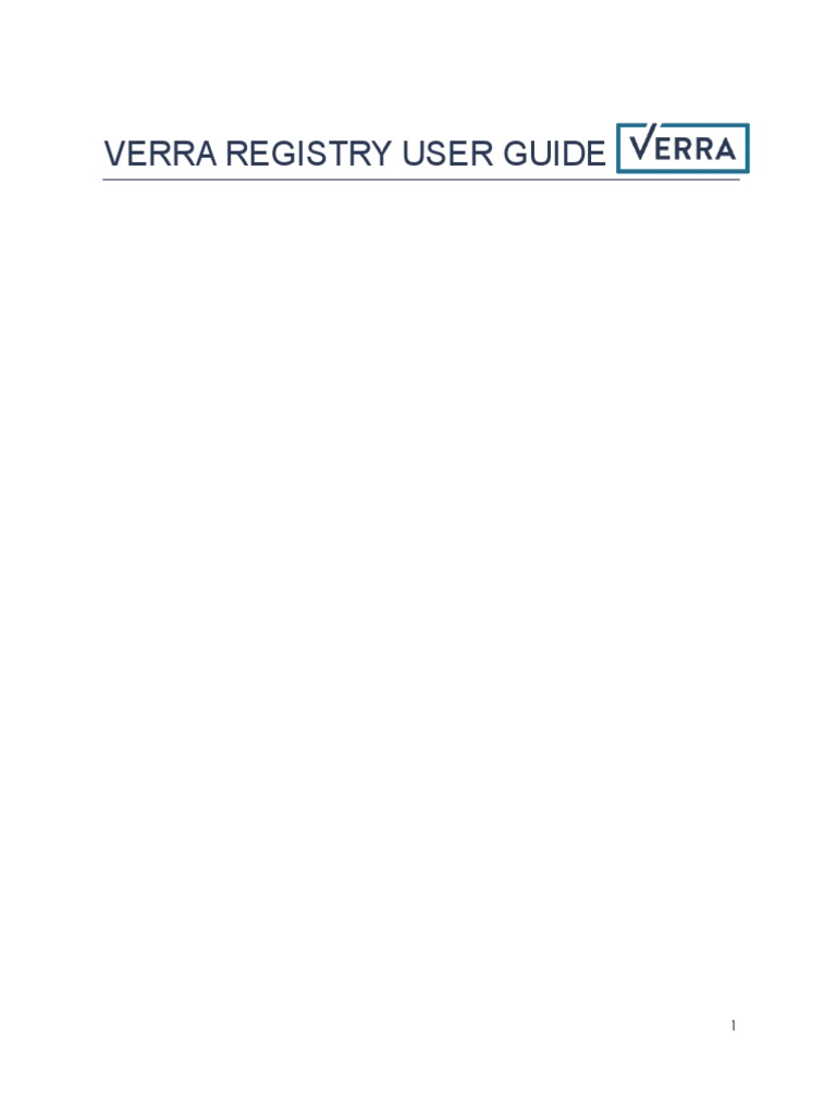 Verra Registry User Guide | PDF | Invoice | Documentation