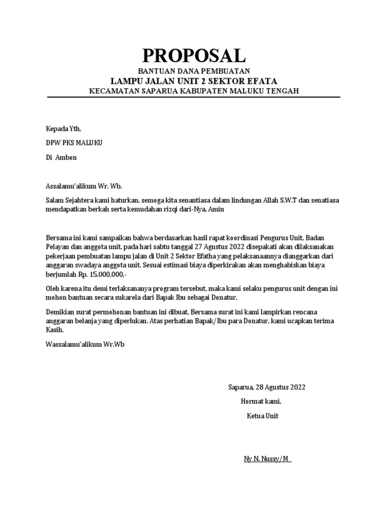 PROPOSAL Baru | PDF