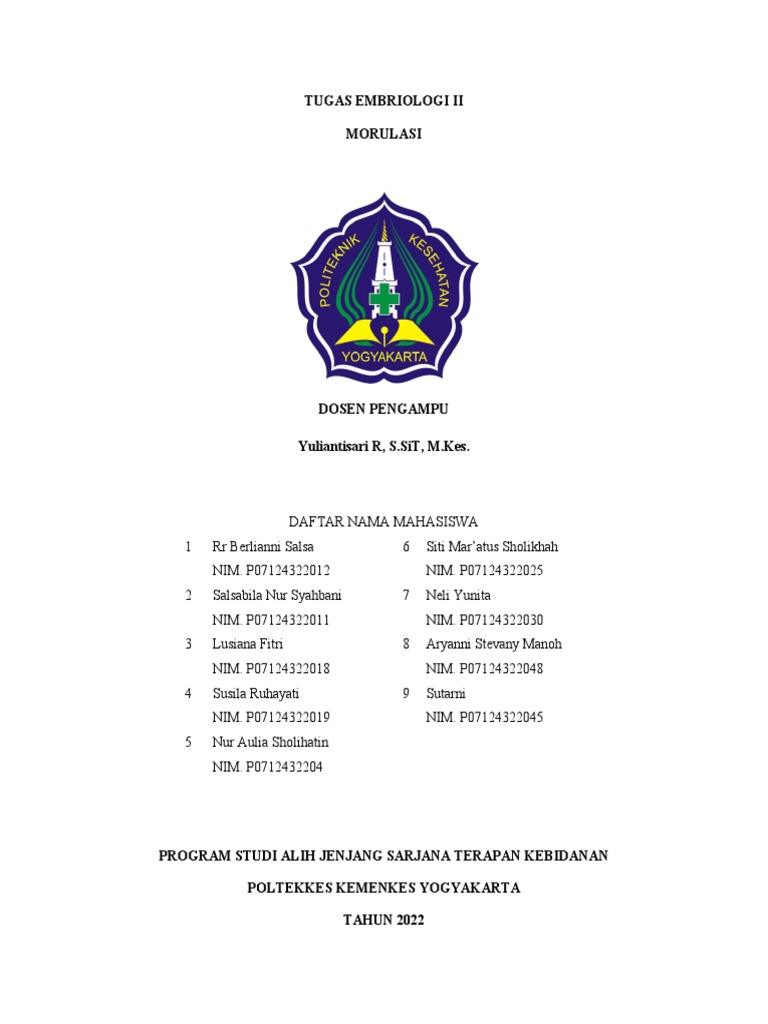 Proses Morulasi dalam Embriologi | PDF | Sains & Matematika