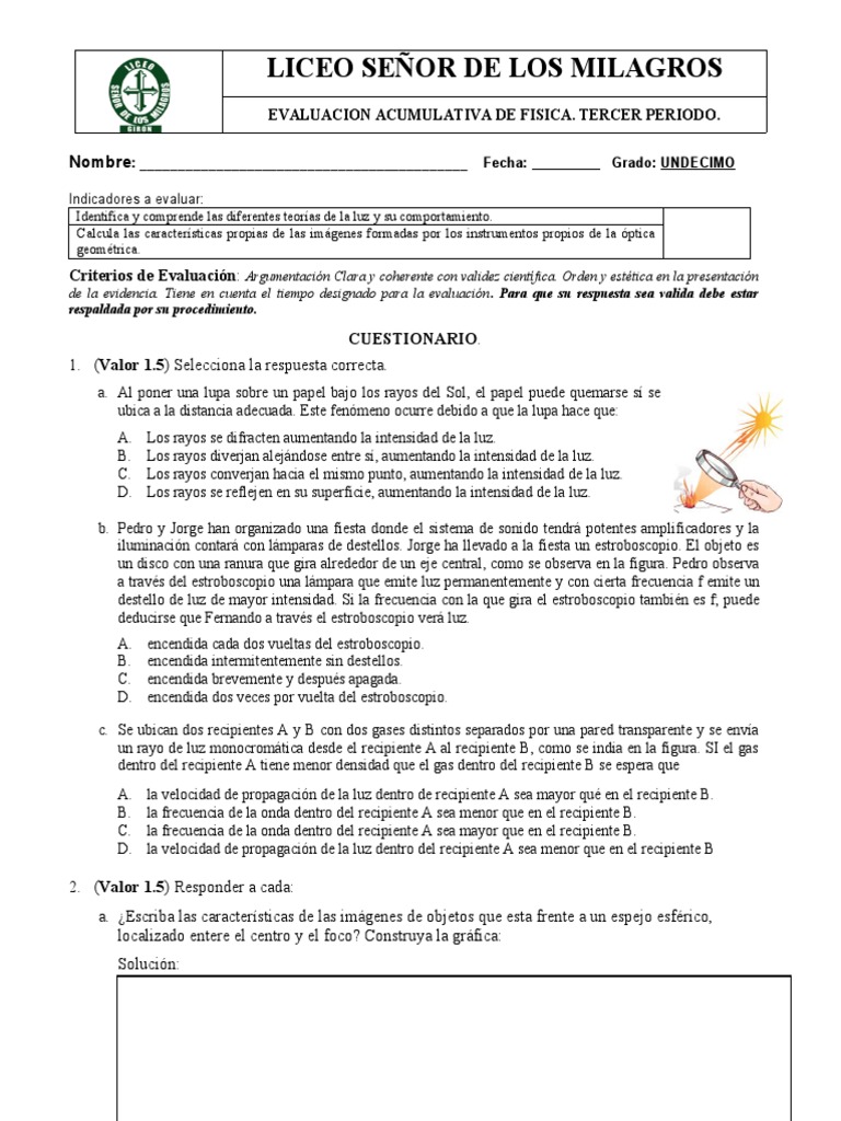 3P 2C 11 Acum Fisica. | PDF | Ligero | Olas