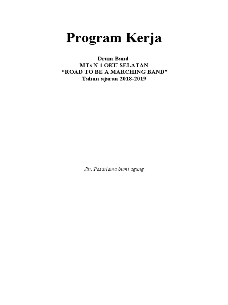 Perogram Kerja Drumband | PDF