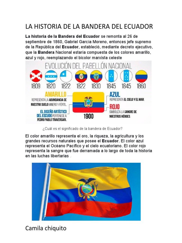 La Historia de La Bandera Del Ecuador | PDF