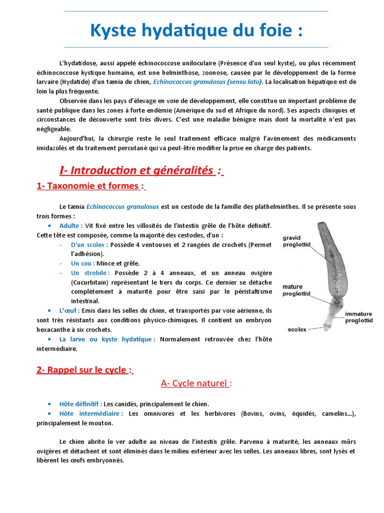 Kyste Hydatique Du Foie | PDF | Vésicule biliaire | Foie