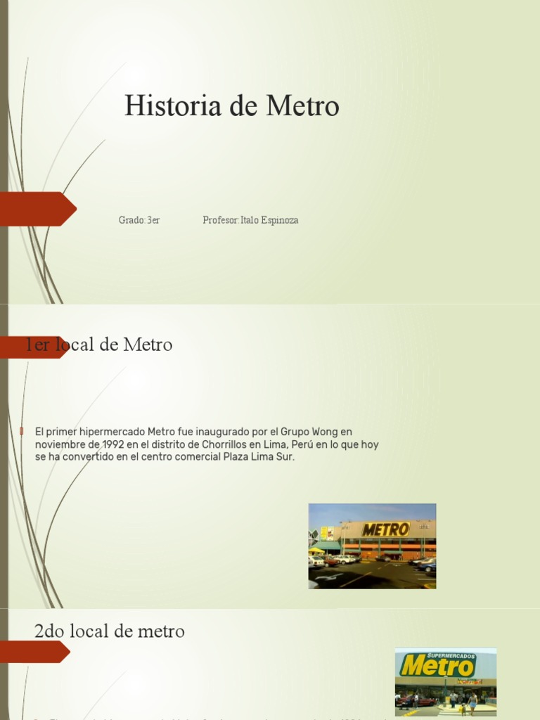 Historia de Metro | PDF