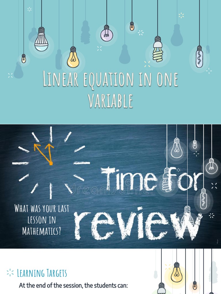 Session 1 Algebraic Expressions Linear Equations And Inequalities Pdf