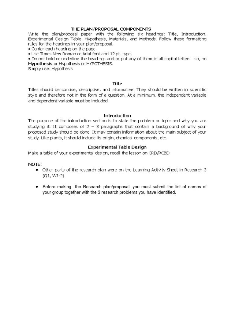 Sample Research Plan | PDF