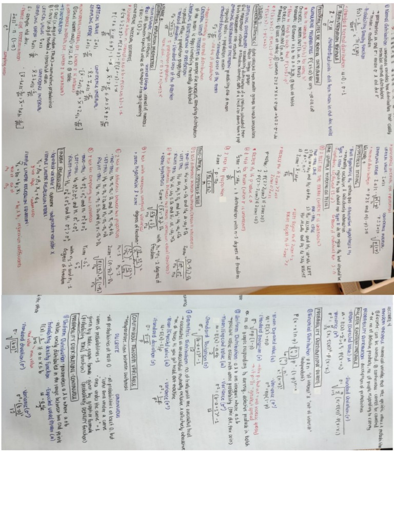 Quantitative Analysis Cheat Sheet | PDF
