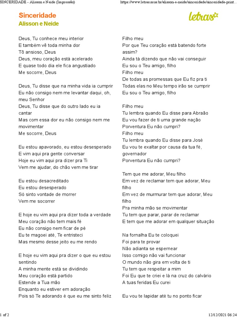 Sinceridade | PDF