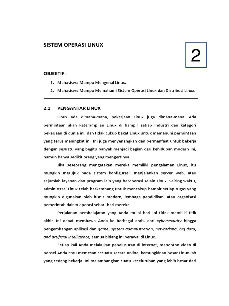 Sistem Operasi Linux | PDF | Seni