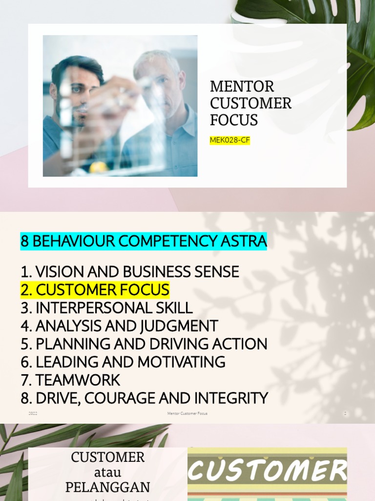 Mentor Customer Focus | PDF | Bisnis | Pengelolaan Keuangan & Uang