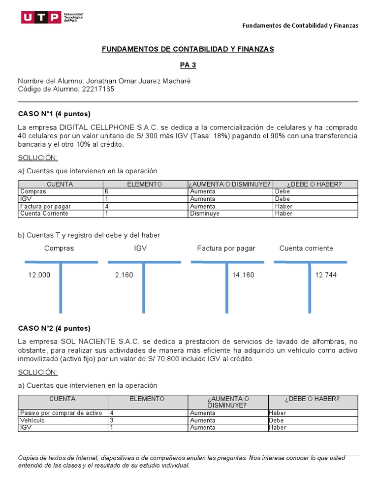 JonathanJuarez_PA3 | PDF | Contabilidad | Industrias de servicio