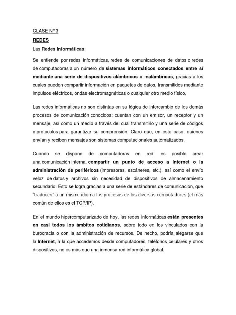 Clase N 3 - Redes - Matematica | PDF | Red de computadoras | Aplicación web