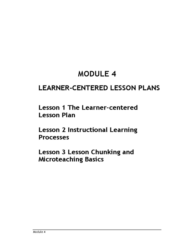 Module 4 Lesson 1 FLCT | PDF | Lesson Plan | Teachers