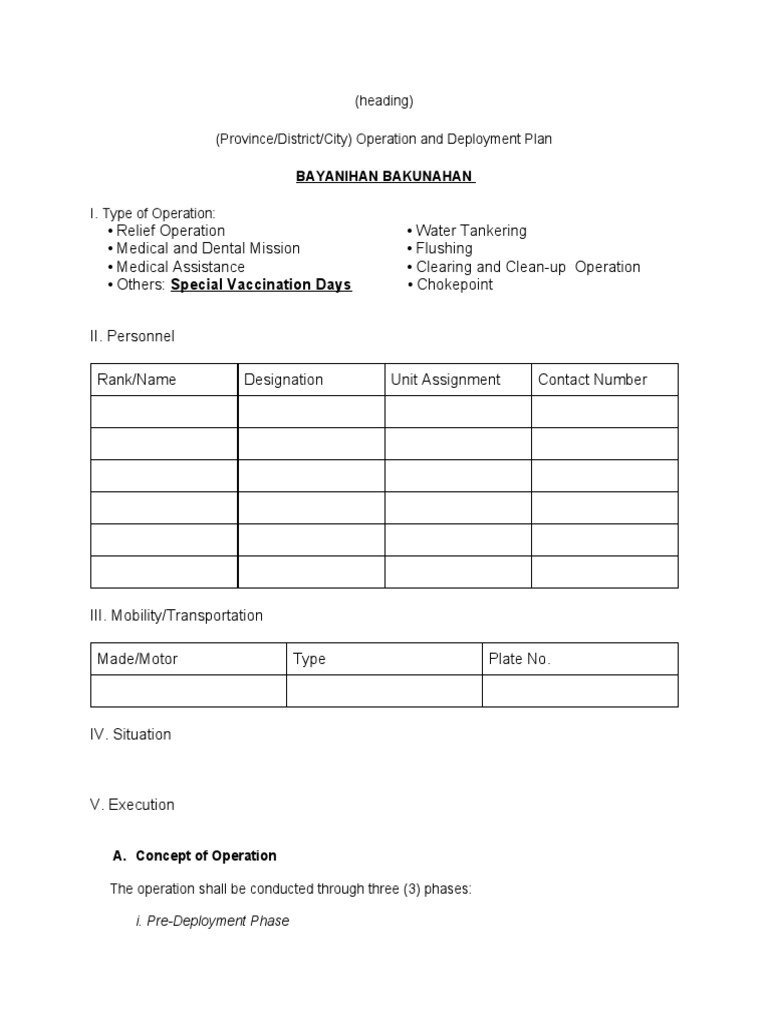 Template - Deployment Plan | PDF | Business | Science & Mathematics