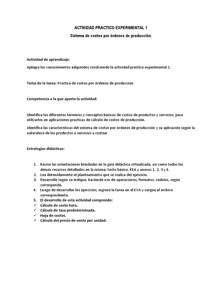 Sistema de Costos y Produccion | PDF | Presupuesto | Economias