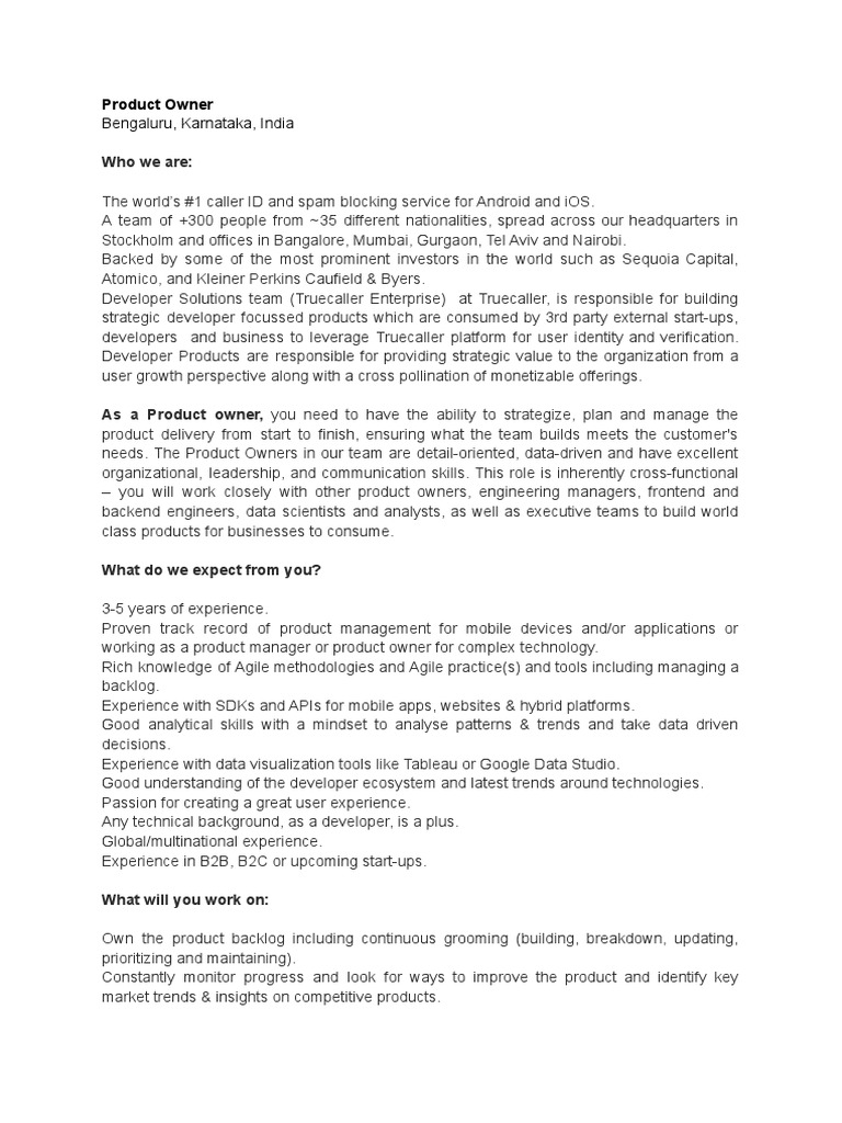 Product Owner | PDF | Agile Software Development | Scrum (Software ...