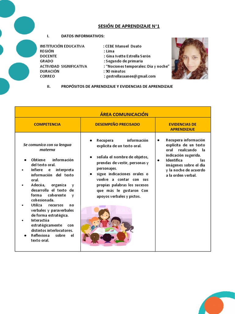 Sesion Dia Noche | PDF | Aprendizaje | Información