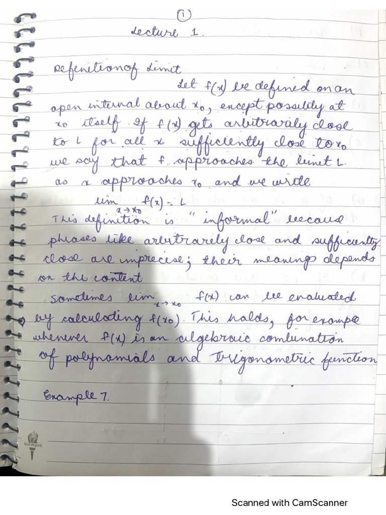 Calculus 1st Lecture | PDF