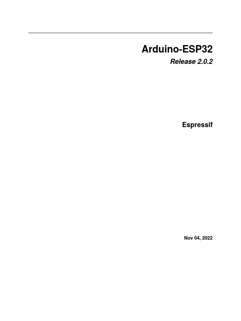 Espressif Docs Readthedocs Hosted Com Arduino Esp32 En Latest Pdf 1813