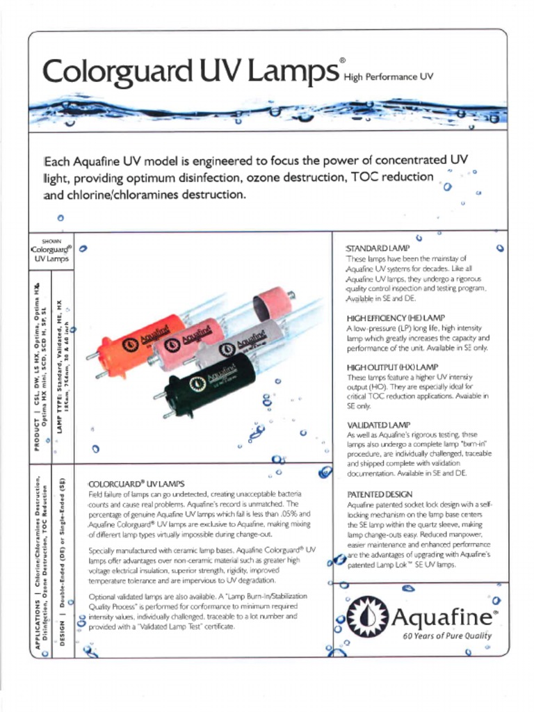 Aquafine Colorguard UV | PDF