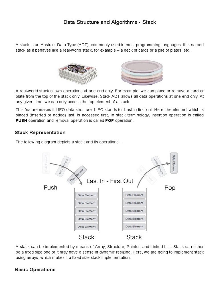 Stack | PDF | Computer Programming | Computer Science