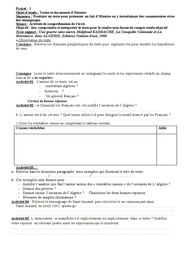 Fiche Guerre Sans Merci | PDF