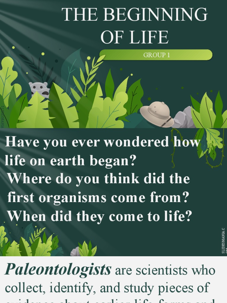 The Origins and Building Blocks of Life: An Overview of Early Life ... The Origins and Building Blocks of Life: An Overview of Early Life ...