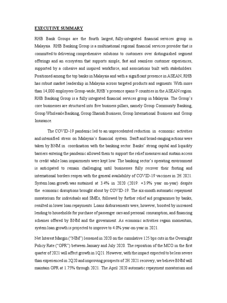 Fin658-Assignment - No1 - RHB Financial Ratios Analysis | PDF | Economies | Financial Services