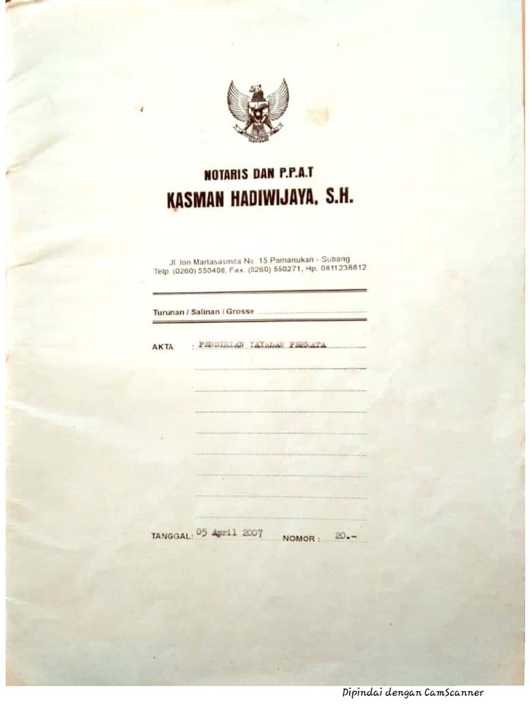 Akte Notaris | PDF