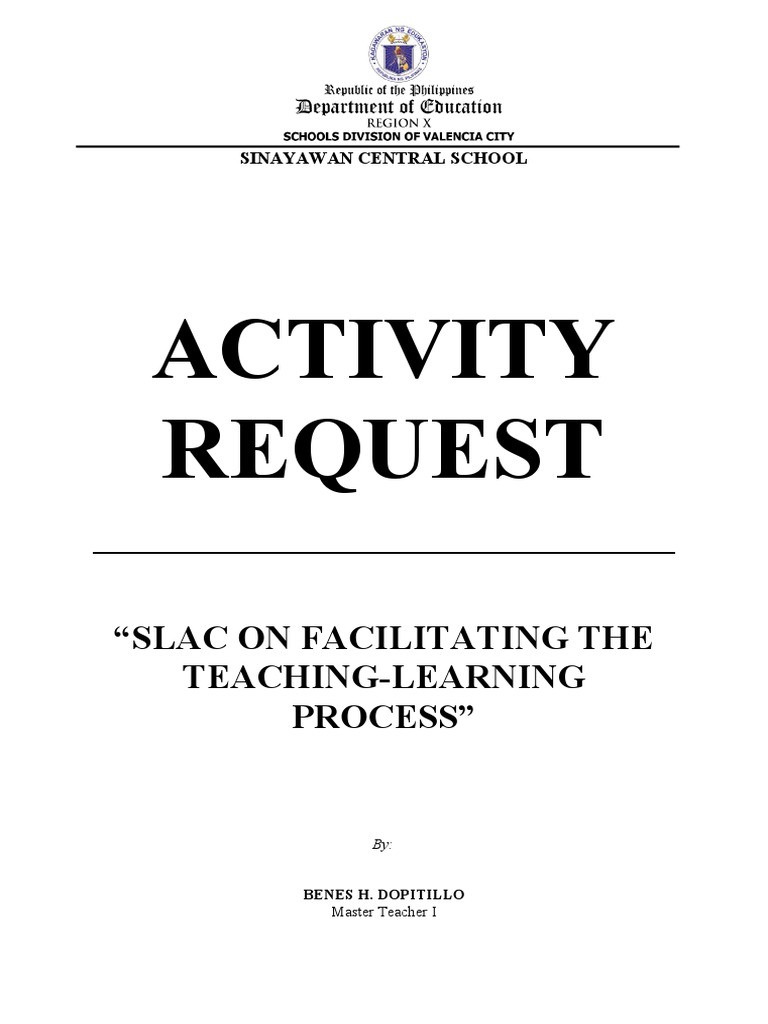 Activity Request 2 | PDF | Teaching Method | Teachers