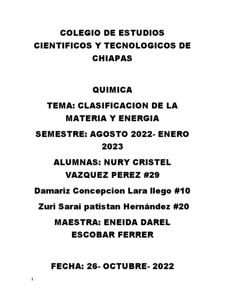 Clasificacion de La Materia | PDF | Importar | Mezcla
