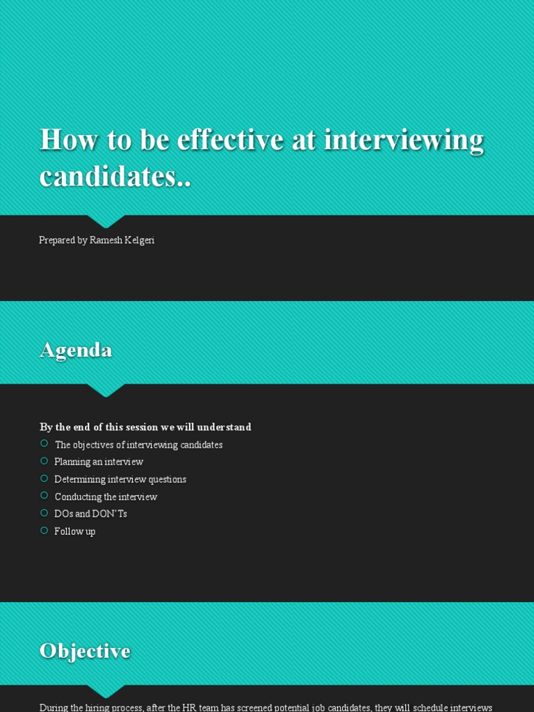 How To Be Effective at Interviewing Candidates | PDF | Job Interview ...