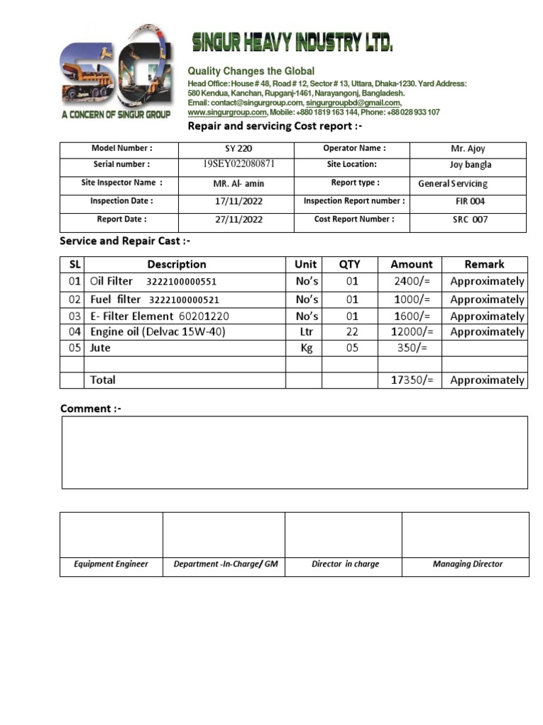 Basic Cost Report 07 | PDF | Technology & Engineering