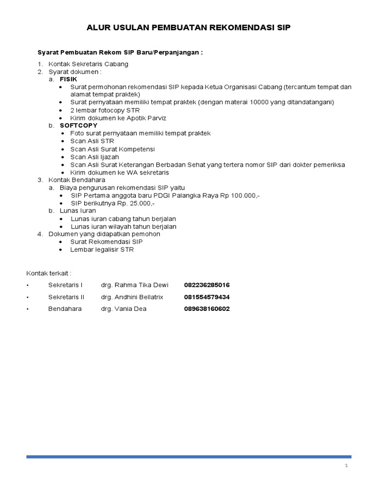 Alur Usulan Pembuatan SIP | PDF