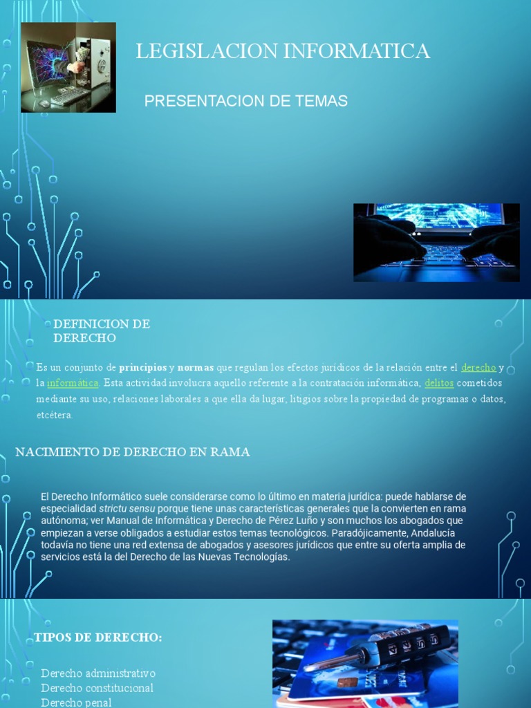 Legislacion Informatica | PDF | Informática | Internet