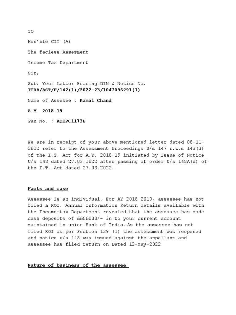 Income Tax Notice Response for AY 2018-19 | PDF | Banks | Revenue