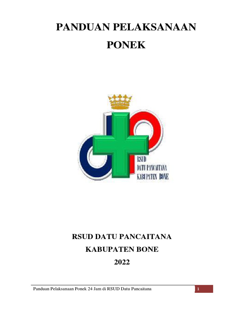 Prognas 1 Elemen 2 (Pedoman Pelaksana Ponek) | PDF