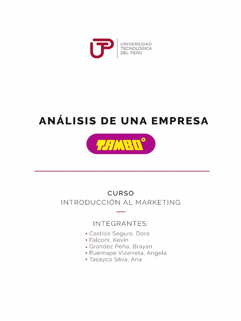 Trabajo Final - Tambo | PDF | Marketing | Producto (Negocio)