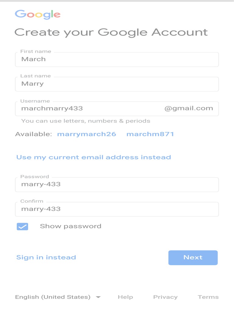 Create Your Google Account | PDF