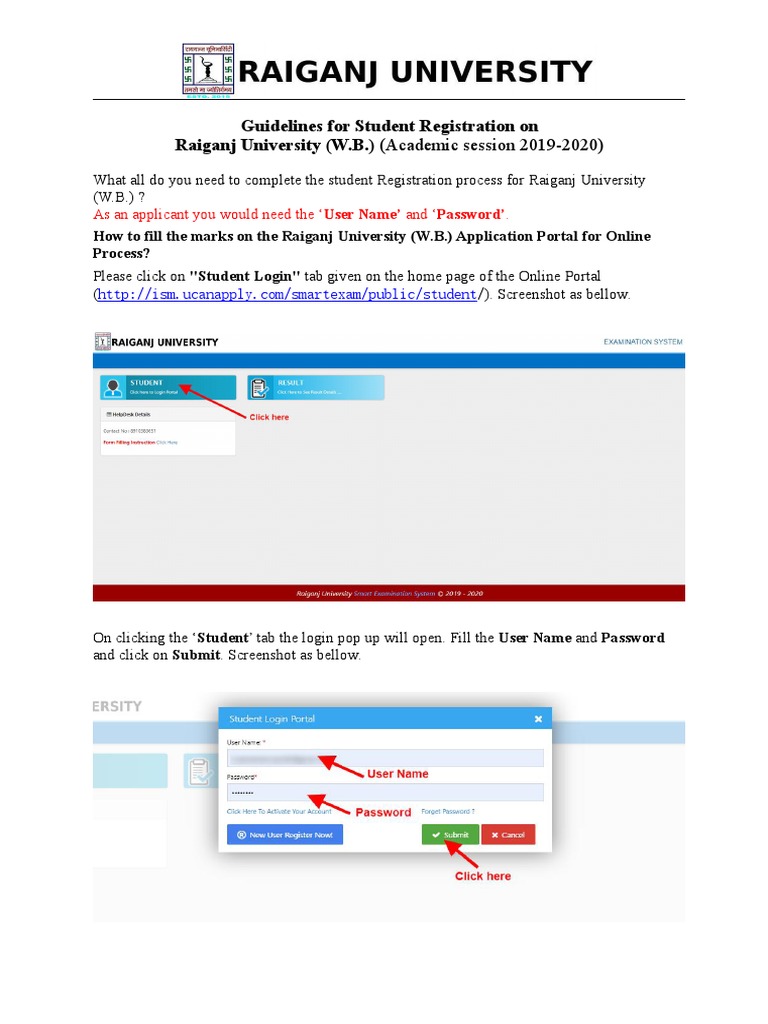 Guideline RGU Student Registration | PDF | Screenshot | Information ...