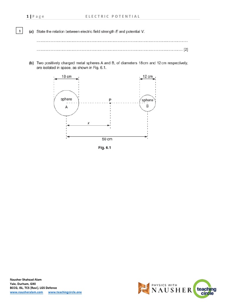 Electric Potential | PDF