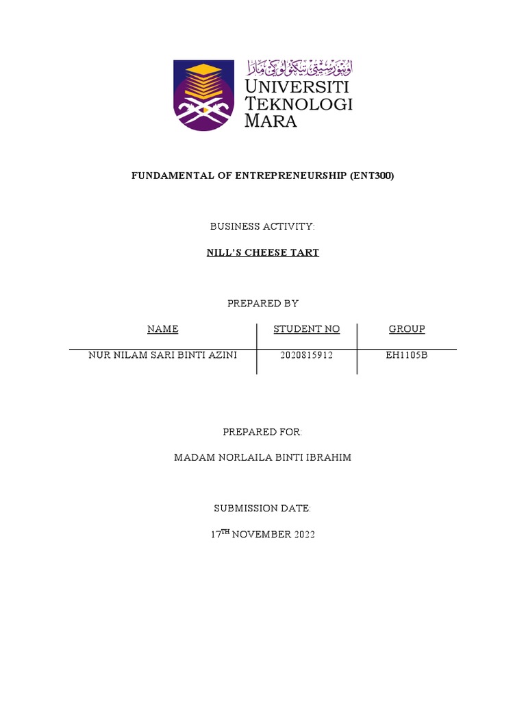 T4eh1105b A1 Nur Nilam Sari Binti Azini | PDF | Business | Economies