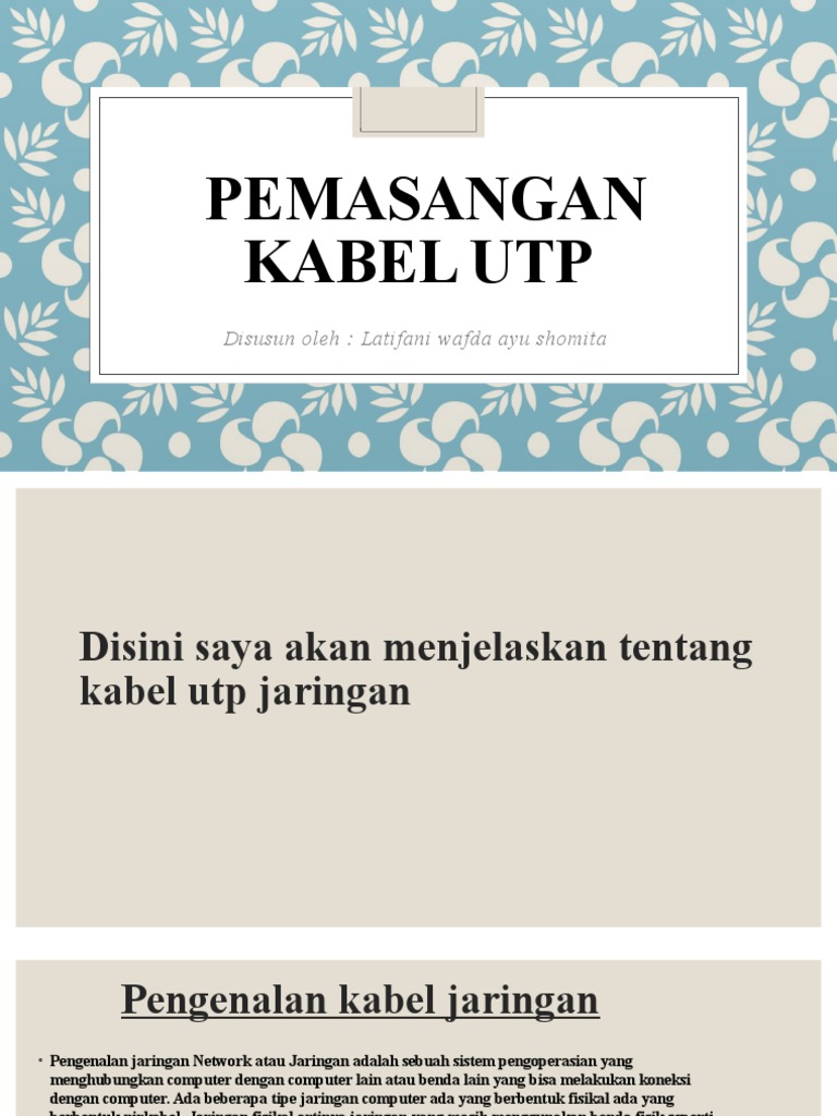 Kabel Utp Jaringan | PDF