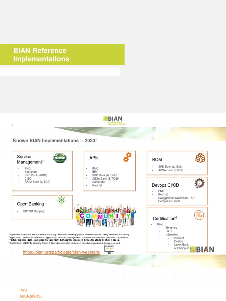 BIAN Implementation Examples v1 | PDF | Service Oriented Architecture ...