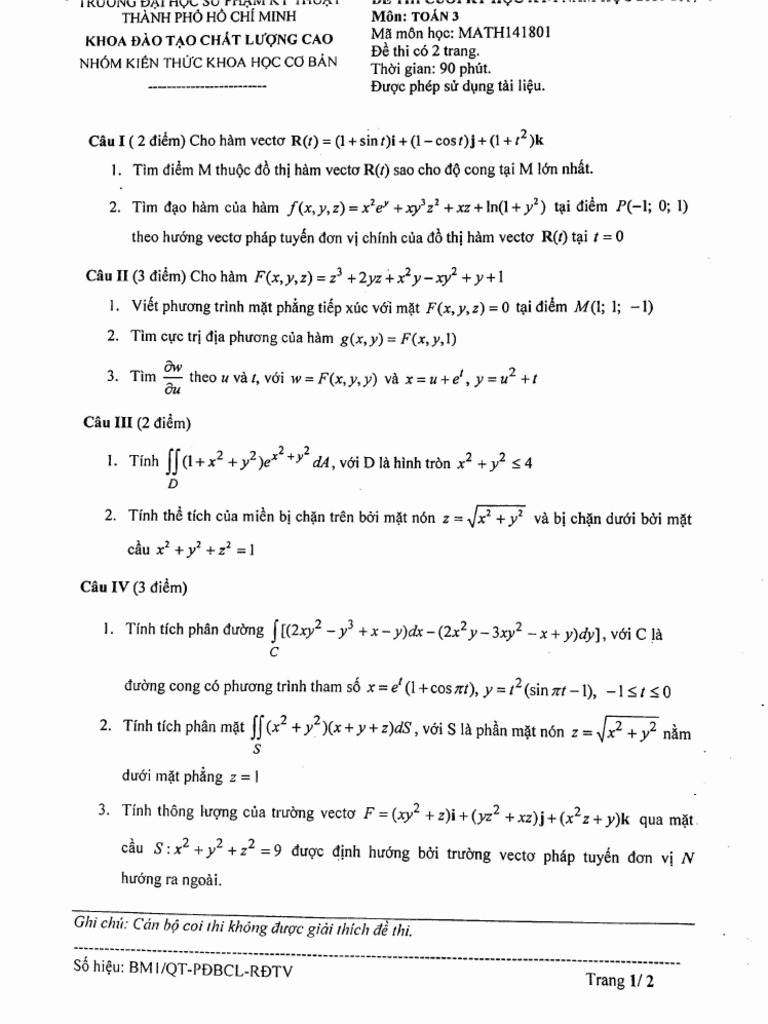 Calculus 3 | PDF