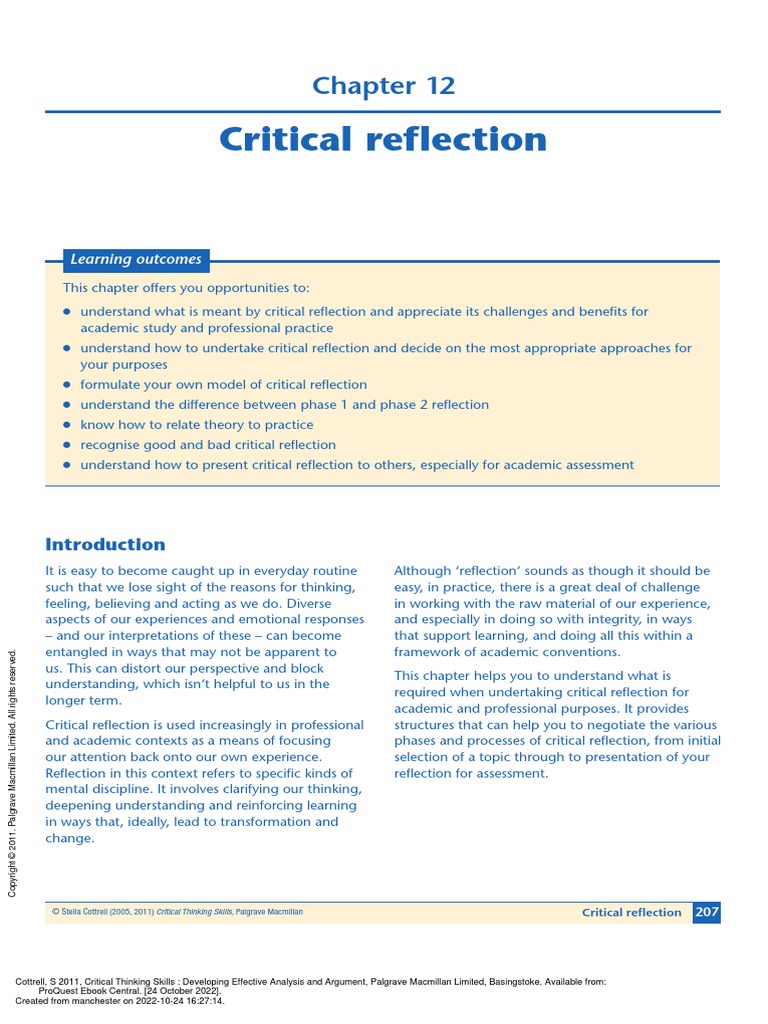 Critical Thinking Skills Developing Effective Anal... - (12 Critical Reflection) | PDF ...