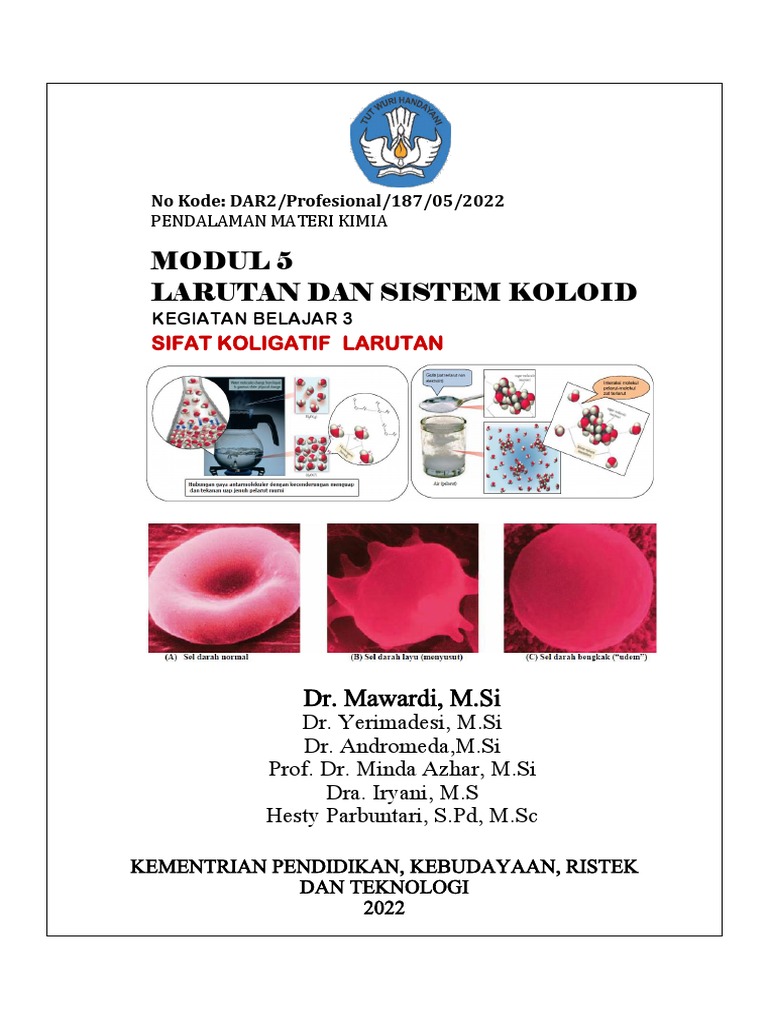 Modul Daring Kimia - 05KB3 Sifat Koligatif Larutan | PDF