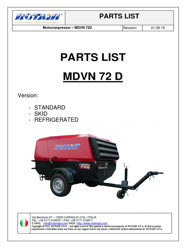Rotair Spare Parts 72D | PDF | Pipe (Fluid Conveyance) | Vehicles
